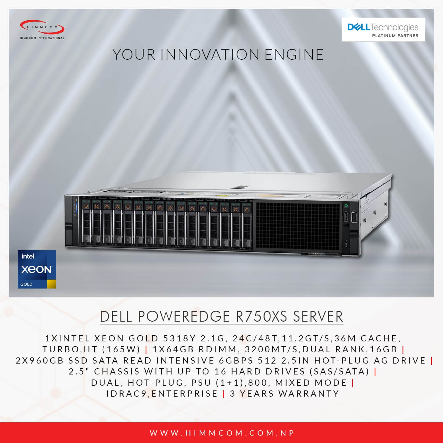 Dell PowerEdge R750xs Rack Server - Himmcom International